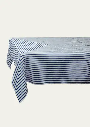 L'Objet Concorde Sateen Tablecloth, Medium, 70" X 90" Blue