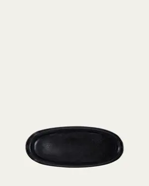L'Objet Terra Medium Oval Platter Black
