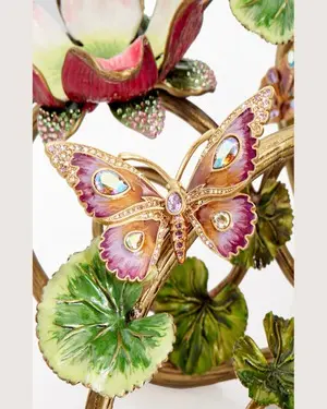 JAY STRONGWATER Floral & Butterfly Candelabra