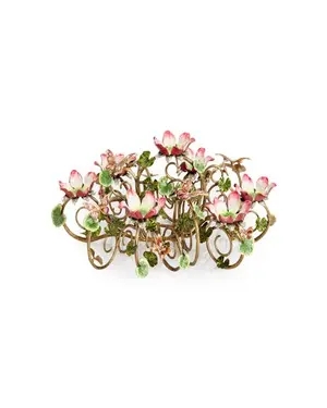JAY STRONGWATER Floral & Butterfly Candelabra