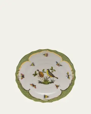 HEREND Rothschild Bird Green Motif 07 Salad Plate - One-color