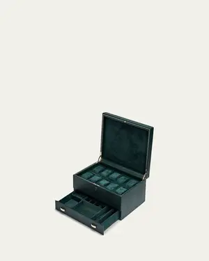 Wolf British Racing 10-piece Watch Box With Drawer