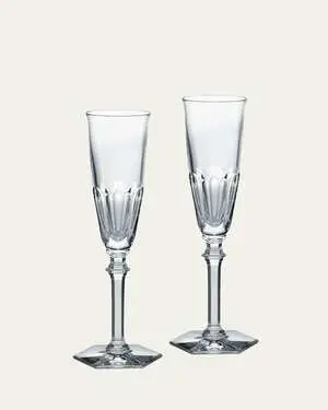 THE MARTHA, BY BACCARAT Harcourt Eve Champagne Flutes, Set Of 2 - Clear