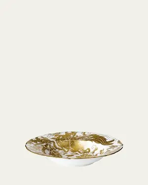 ROYAL CROWN DERBY Gold Aves Rim Soup Plate - One-color