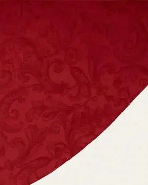 SFERRA Acanthus Jacquard Round Tablecloth Garnet