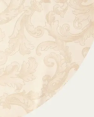 SFERRA Acanthus Jacquard Round Tablecloth Parchment