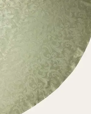 SFERRA Acanthus Jacquard Round Tablecloth Sage