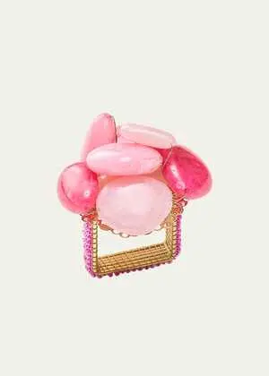KIM SEYBERT Sea Stone Napkin Ring Pink