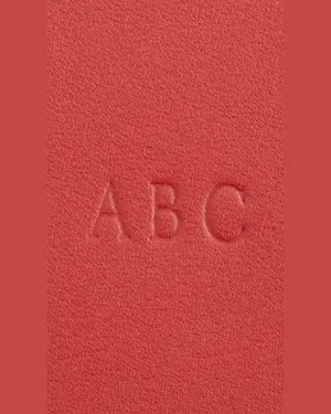 ROYCE NEW YORK Monogrammed Large Catchall Leather Valet Tray, Personalized - Red