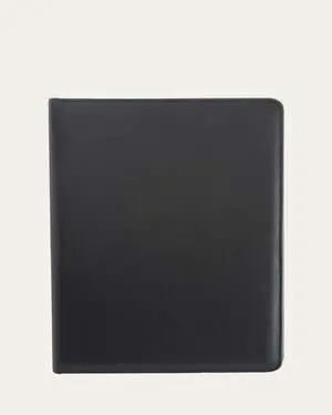 ROYCE NEW YORK Personalized Executive Leather Docut Organizer Folder Black