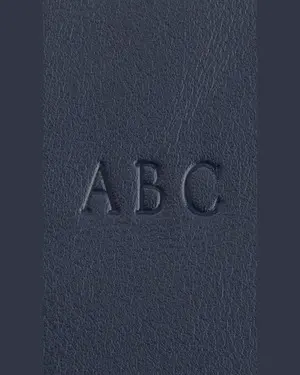 ROYCE NEW YORK Personalized Executive Leather Docut Organizer Folder - Navy Blue