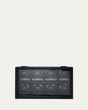 Wolf British Racing 8-piece Watch Winder - Black