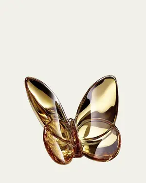 THE MARTHA, BY BACCARAT 2.5" Lucky Crystal Butterfly - Gold
