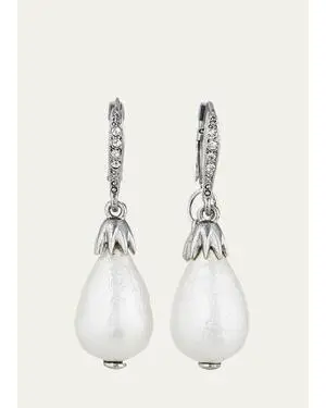 Oscar De La Renta Classic Pearly Clip Earrings - Silver
