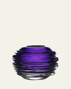 WILLIAM YEOWARD CRYSTAL Miranda 3" Mini Globe Vase - Amethyst