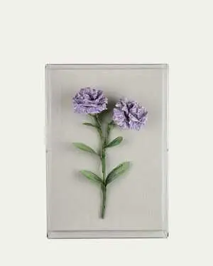 TOMMY MITCHELL Carnation January Birth Flower Wall Art - Lavender