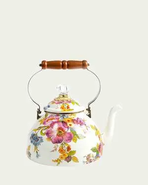 MACKENZIE-CHILDS Flower Market Three-quart Tea Kettle - White