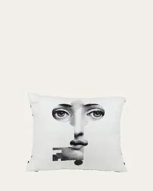 FORNASETTI Cushion Chiave Face In Key - Blackwhite