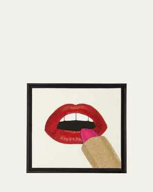 Jonathan Adler Lipstick Beaded Wall Art - Blue Pattern