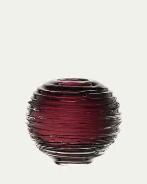 WILLIAM YEOWARD CRYSTAL Miranda 4" Globe Vase - Heliotrope