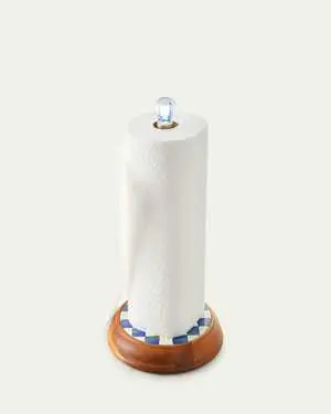 MACKENZIE-CHILDS Royal Check Paper Towel Holder - One-color