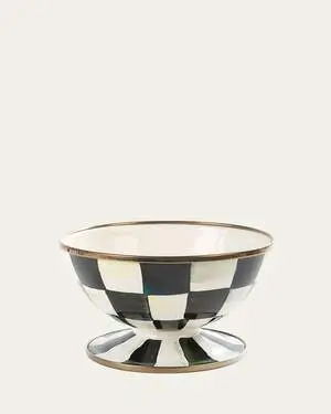 MACKENZIE-CHILDS Courtly Check Ice Cream Bowl - Black/white