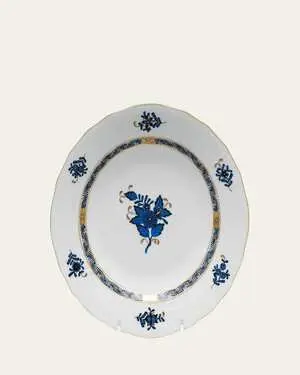 HEREND Chinese Bouquet Black Sapphire Dessert Plate - One-color