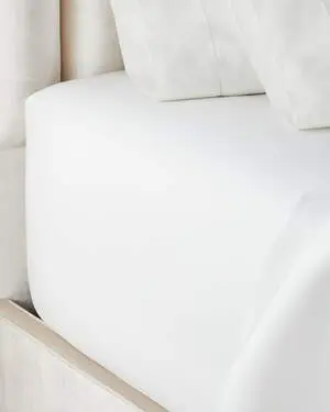 Ralph Lauren Organic Sateen Fitted Sheet, Queen Cream
