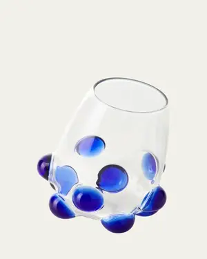 MASSIMO LUNARDON Bubble Wine Glass, Blue - One-color