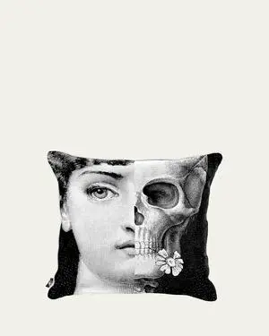 FORNASETTI Tema E Variazioni N288 Cushion - White/black