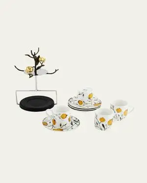 Michael Aram Pomegranate Demitasse Set With Stand - One-color