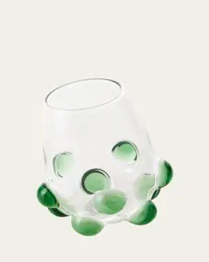 MASSIMO LUNARDON Bubble Wine Glass, Green - One-color