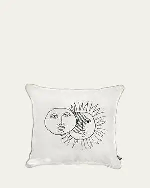 FORNASETTI Solitudo Cushion - Black/white