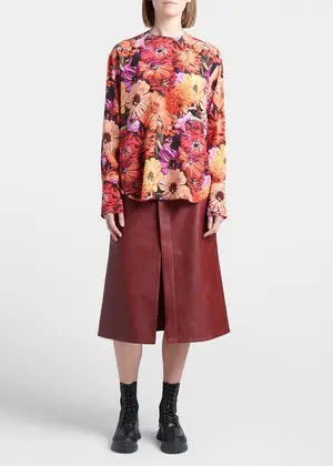 Stella McCartney Flower-Print Silk Top - 6563 Multicolor