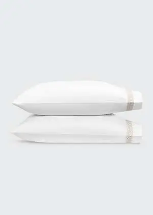 MATOUK SCHUMACHER Astor Braid Pillowcases, Pair, Standard Dune