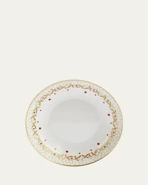 Bernardaud Noel Coupe Soup Plate, 7.5 - White/gold