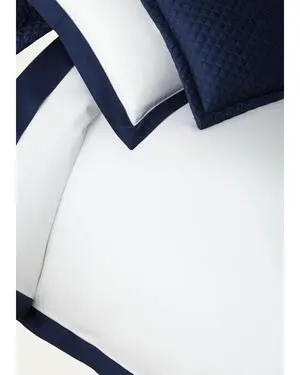 Ralph Lauren Organic Sateen Border Duvet - Silver