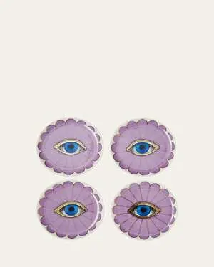 Jonathan Adler Fleur Coasters - Purple