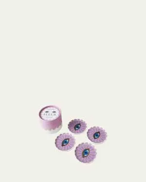 Jonathan Adler Fleur Coasters - Purple