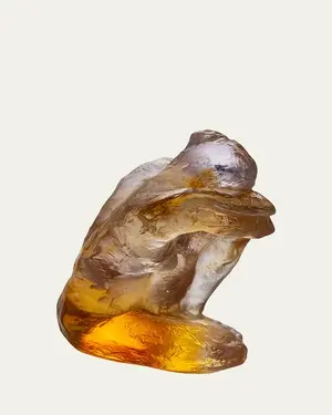 DAUM Petite Muse Crystal Sculpture - Amberpink