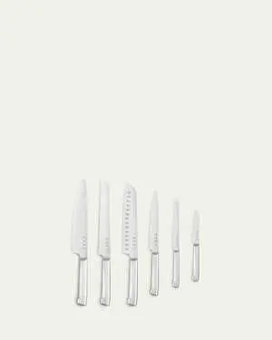 SMEG 7-piece Knife Block Set - Cream
