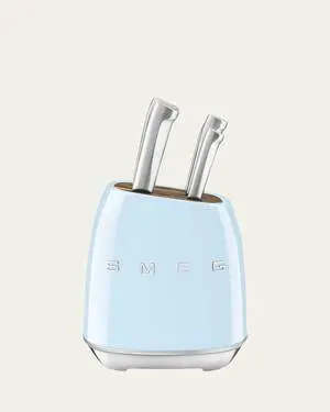 SMEG 7-piece Knife Block Set - Pastel Blue