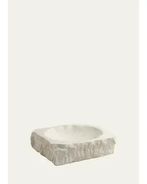 GLOBAL VIEWS Chiseled Block Bowl - White