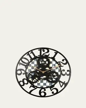 MACKENZIE-CHILDS Courtly Check Small Farmhouse Wall Clock - One-color