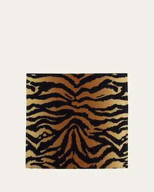 L'Objet Linen Sateen Tiger Napkins, Set Of 4 - One-color