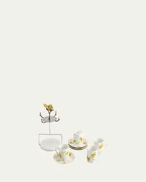 Michael Aram Butterfly Ginkgo Demitasse Set With Stand