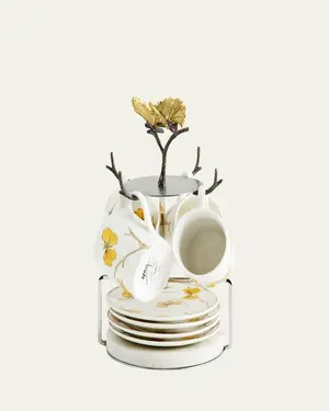 Michael Aram Butterfly Ginkgo Demitasse Set With Stand