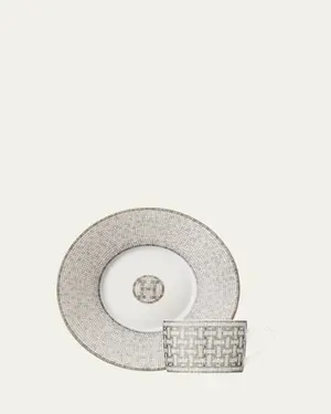 Hermès Mosaique Au 24 Platinum Tea Cup & Saucer - Multi