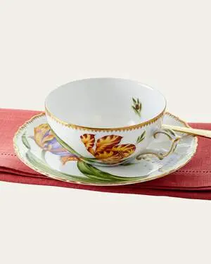 ANNA WEATHERLEY Old Master Tulips Teacup & Saucer - Multi