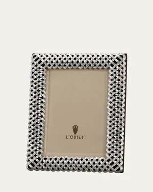 L'Objet Platinum Braid 5" X 7" Picture Frame - Multi